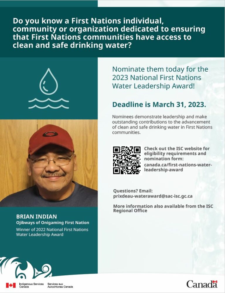 National First Nations Water Leadership Award - First Nations Technical ...